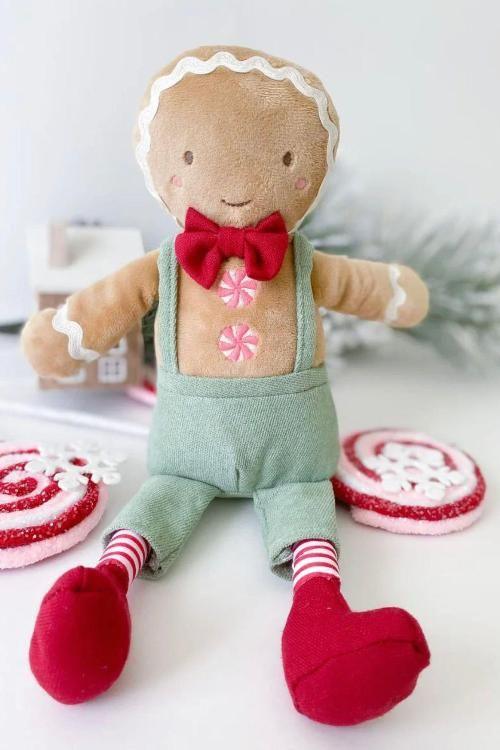 Gingerbread Plush Doll | Perfect Holiday Gift or Stocking Stuffer